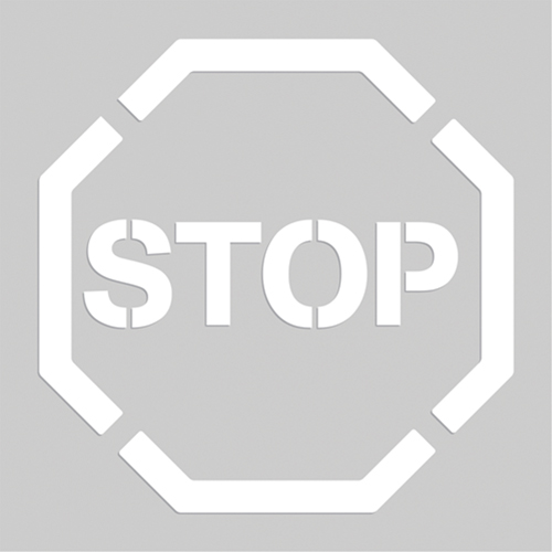 Accuform Signs Floor Marking Stencils - Stop, Pictogram, 20" x 20 ...
