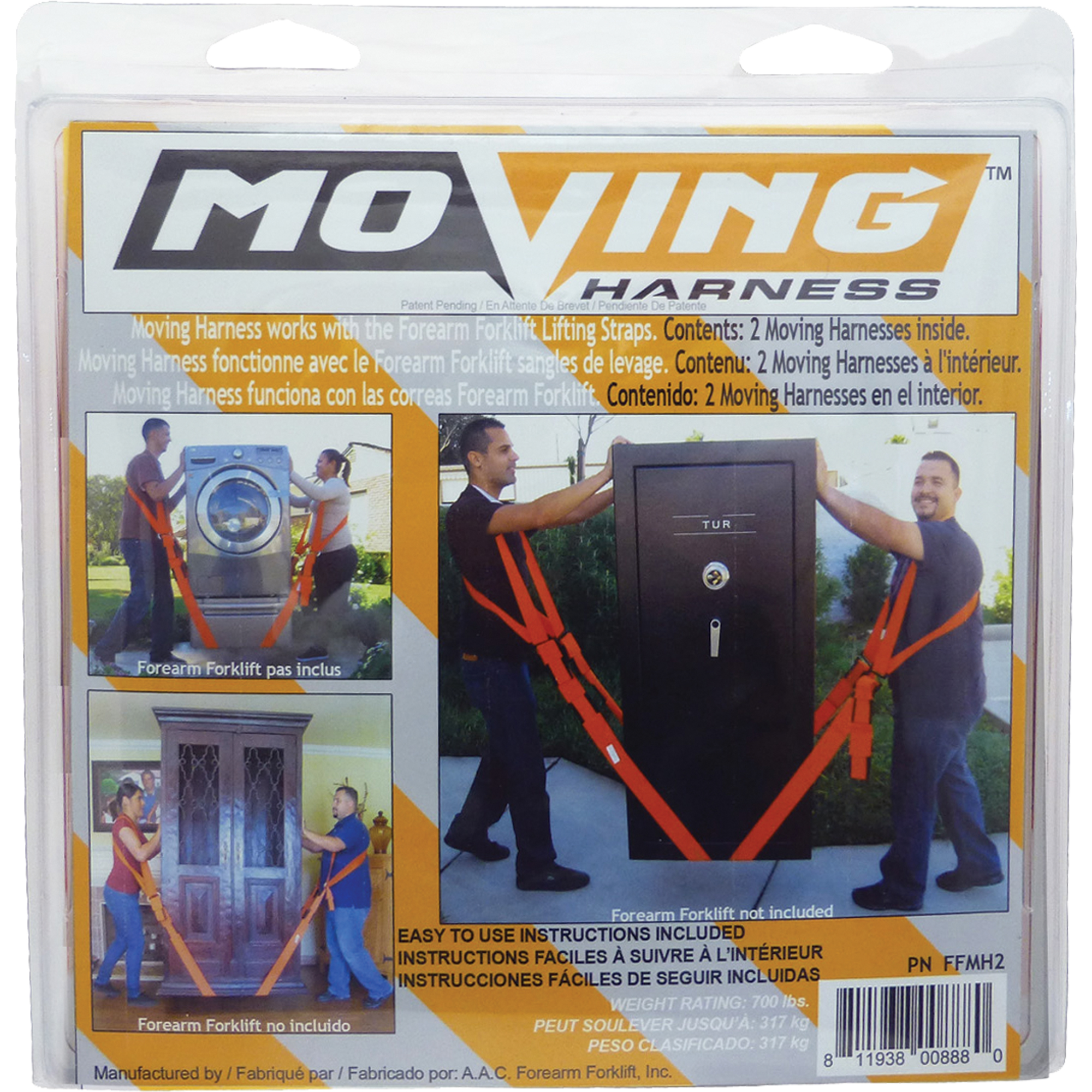 Forearm Forklift® Moving Harnesses PF341 | Haskins Industrial Inc.